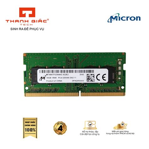 ram laptop ddr4 micron 16gb bus 2133 2400 2666 3200 chính hãng mới 100
