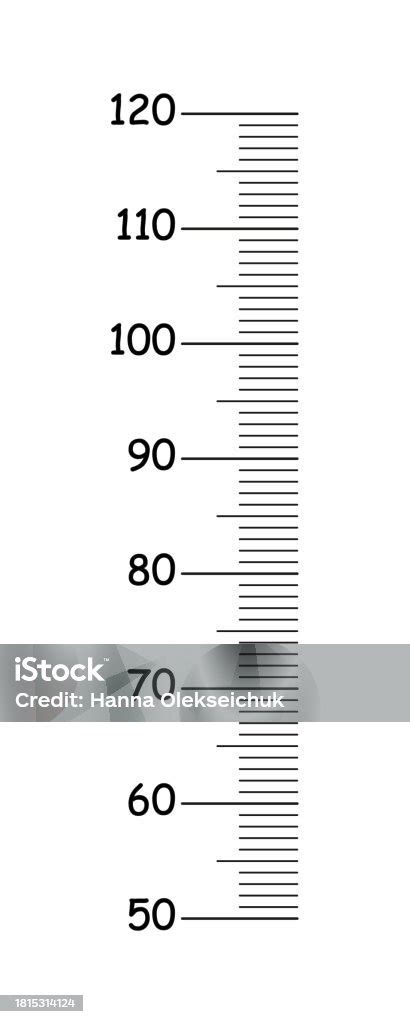 50cm에서 120cm까지의 어린이 키 차트 어린이 방 벽에 대 한 통치자 성장 스티커 템플릿입니다 미터 벽 성장 통치자 벡터 그래픽 일러스트 레이 션입니다 엡스 0명에