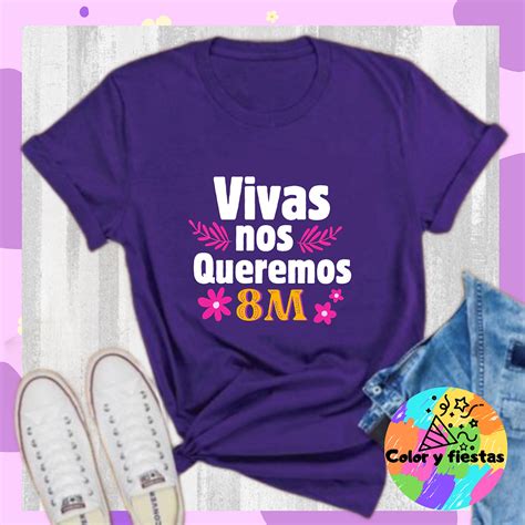 Playera Morada Día De La Mujer Coloryfiestas