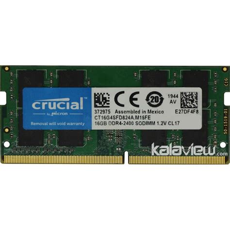 مشخصات، قیمت و خرید رم لپ تاپ کروشیال 16gb مدل Ddr4 باس 2400mhz 19200