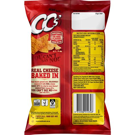 Cc S Corn Chips Tasty Cheese G Woolworths