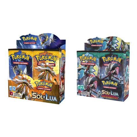 🏷️【tudo Sobre】→ Combo Box Booster Pokemon Sol E Lua 1 Sol E Lua 2
