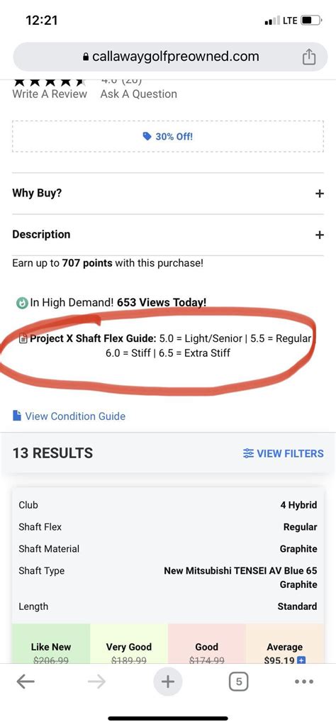 Thinking About Buying A Couple Clubs On Cpo But The Shaft Flex Has Me