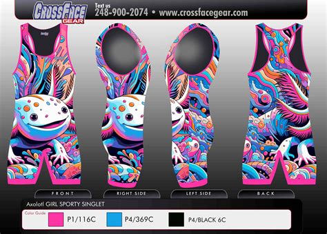 Axolotl Full Sublimated Sporty Singlet Crossfacegear