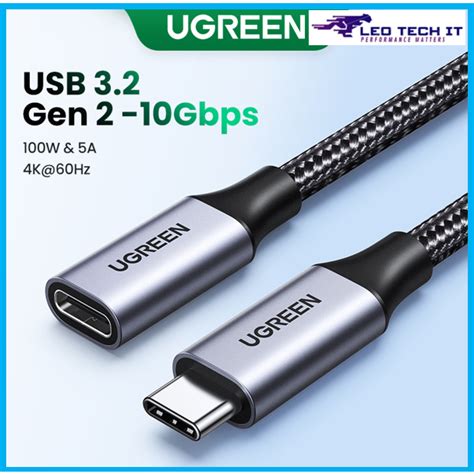 Ugreen Usb C Extension Cable Meter Usb Type C Gen Male To Female Fast Charging Audio