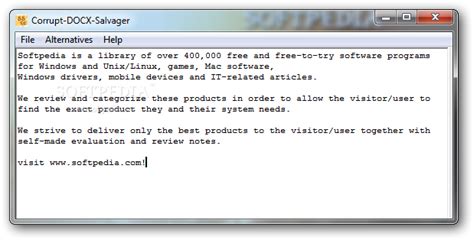 Corrupt DOCX Salvager Download Softpedia