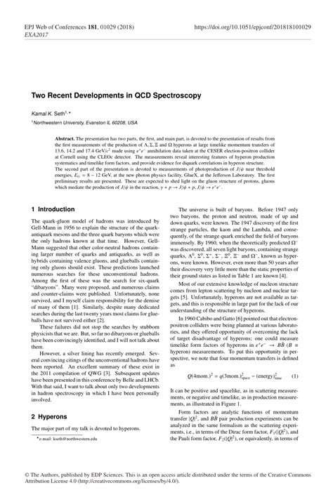Pdf Two Recent Developments In Qcd Spectroscopy