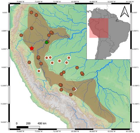 Map Of Western Amazonia With Symbols Indicating The Known Geographic Download Scientific