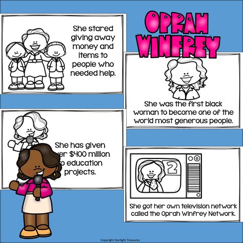 Oprah Winfrey Mini Book For Early Readers Women S History Month Classful