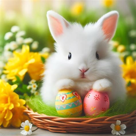 Premium Photo Easter Bunny And Eggs Generative With Ai