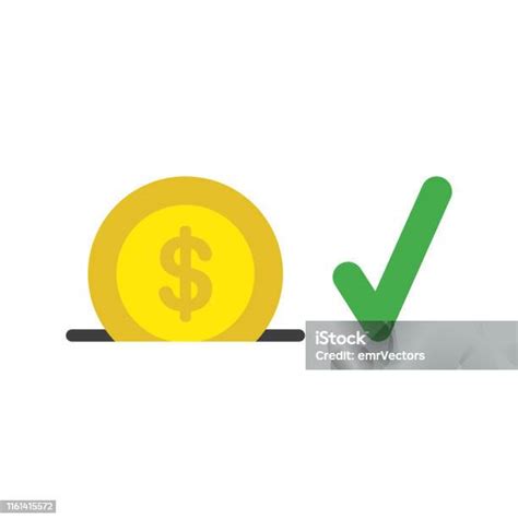 체크 표시가있는 머니 박스 구멍에 달러 동전의 벡터 아이콘 개념 0명에 대한 스톡 벡터 아트 및 기타 이미지 0명 1위 가계 Istock