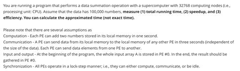 Solved You Are Running A Program That Performs A Data