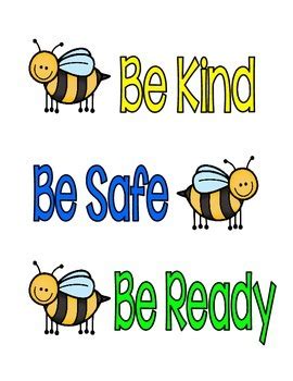 3 Bs Behavior Poster Bee Theme By Miss Lane Tpt