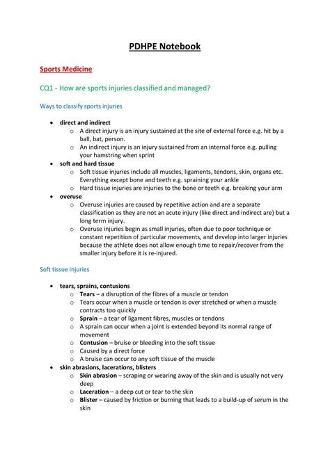 Pdhpe Hsc Notes Complete Personal Development Health And Physical