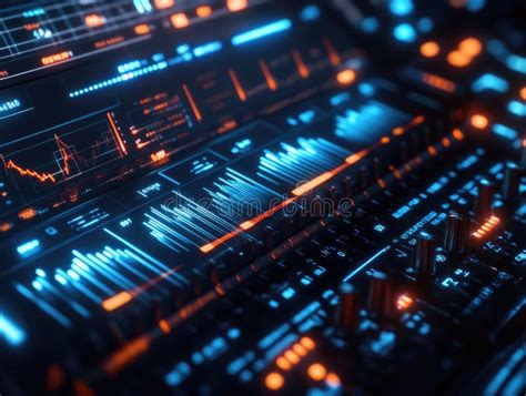 Computer Keyboard With Lights Stock Image Image Of Generated Interface 376061233