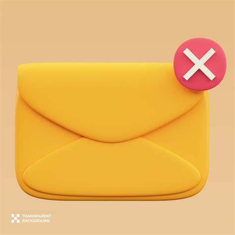 Premium Psd Psd Message Failed 3d Illustration