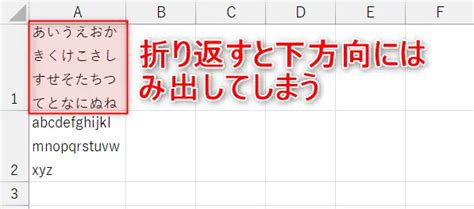 Excelで文字が隠れるときは折り返して全体を表示するで全体表示 それやっときました