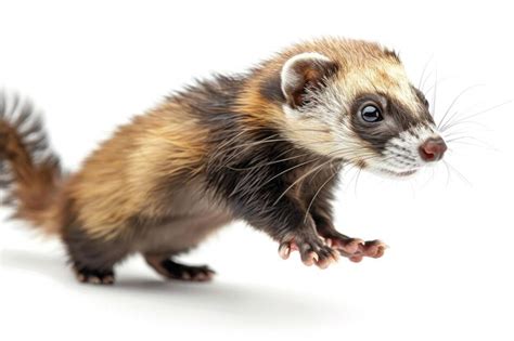 A Playful Ferret Frolicking Around Premium Ai Generated Image