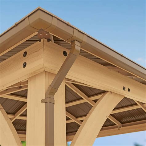 Rain Gutter Kit For 12 X 14 Meridian Gazebo Yardistry Direct Uk