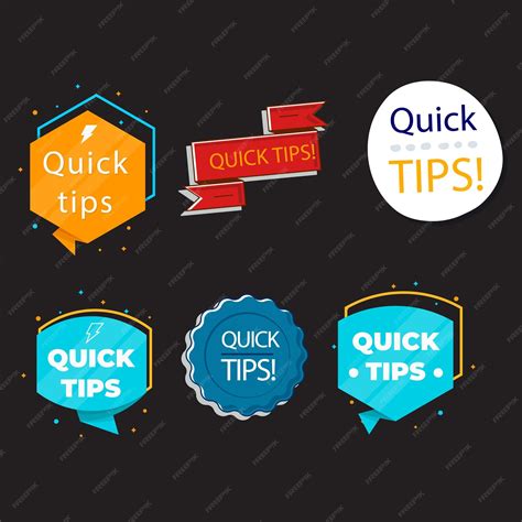 Premium Vector Quick Tips Label Vector Flat Style For Tooltip Badge