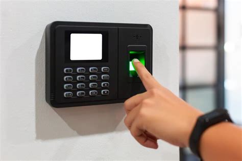 Premium Photo Scan Your Finger To Work Or Open Door To Enter Office