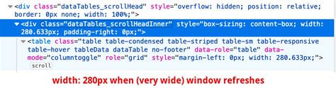 DataTables Isn T The Right Width Till I Change Window Width