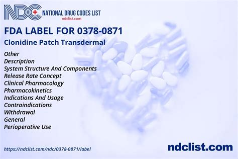 Fda Label For Clonidine Patch Transdermal Indications Usage And Precautions