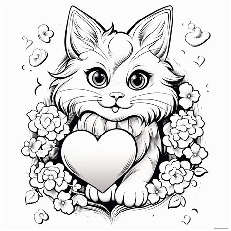 Dibujo Para Colorear De Corazones