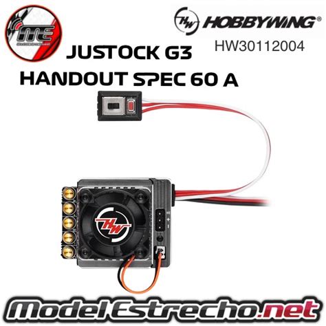 HOBBYWING XERUN XR10 JUSTOCK G3 HANDOUT SPEC ESC 60A 2S 3 LIPO BEC
