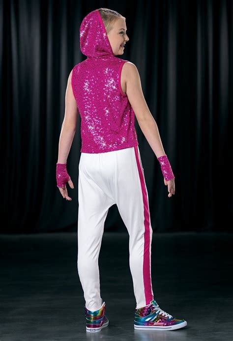 Weissman™ Sequin Hooded Vest Harem Pants Spandex Leotard Leotards