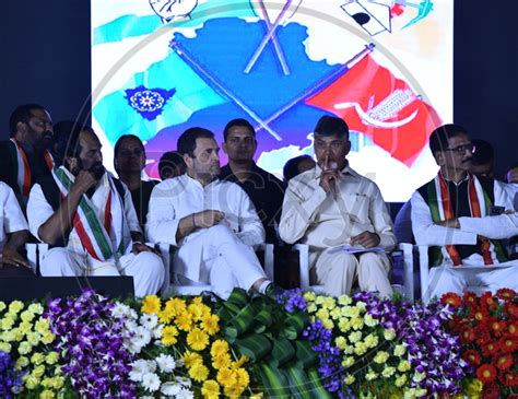 Image Of Rahul Gandhi Kodanda Ram Uttam Kumar N Chandra Babu Naidu And Others During