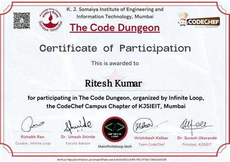 Ritesh Kumar On Linkedin Codechef Certificateofparticipation