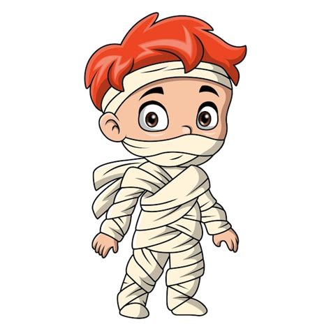Premium Vector Cute Mummy Boy Cartoon On White Background