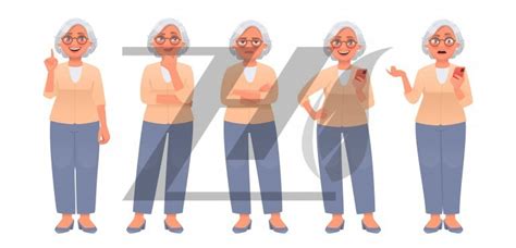 دانلود وکتور مجموعه شخصیت های زن سالخورده دانلود رایگان فایل لایه باز، Psd، وکتور، لوگو و موکاپ