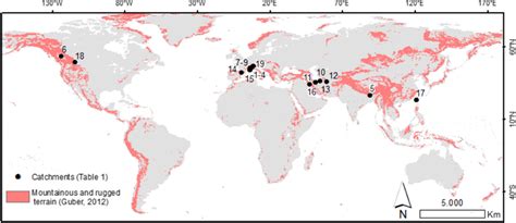 Location Of The Catchments Where Sediment Source Fingerprinting Was Download Scientific Diagram