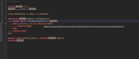 Luau Oop Typing Bug Bulletin Board Developer Forum Roblox