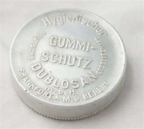 Original German Wwii Ww2 Wehrmacht Condom Tin Container Dublosan Gummi