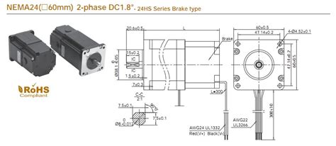 Nema 24 Stepper Motor Dimensions Diagram