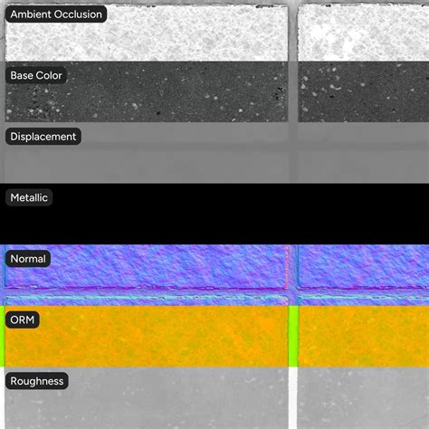 골재 콘크리트 블록 벽 텍스처 검정 Poliigon