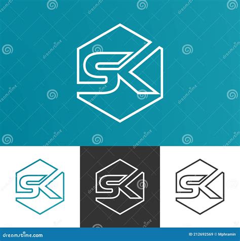 Sk Letter Logo Template Letter Sk Logo Vector Template Stock Vector