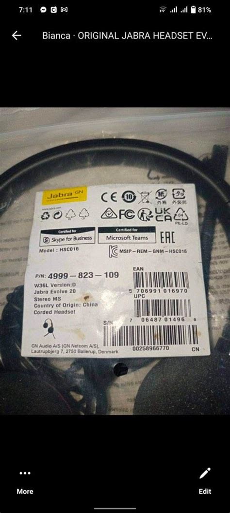 Jabra Original Computers Tech Parts Accessories Other Accessories On Carousell