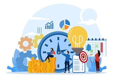 Premium Vector Work Time Management Concept Time Management Planning
