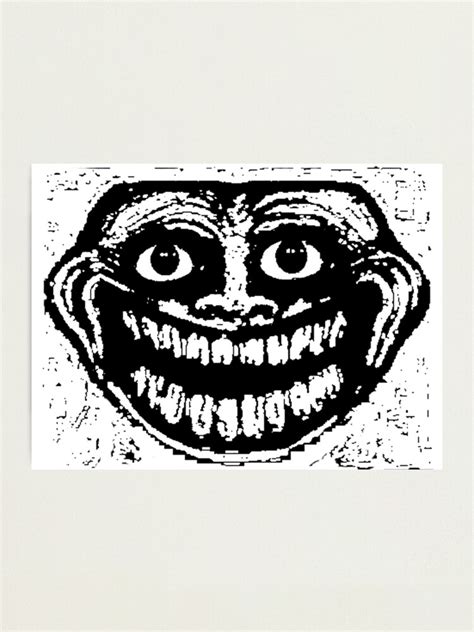Creepy Happy Troll Face Photographic Print For Sale By Ohatef Redbubble