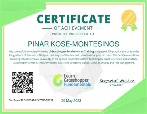 Certificate Verification Learn Grasshopper
