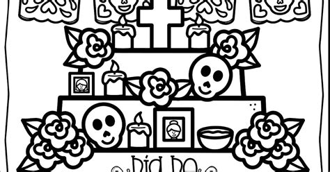 Pinto Dibujos Altar De Muertos Para Colorear Actividades Para El Día
