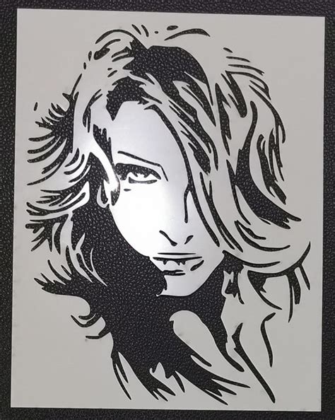 Estencil De Rosto Feminino