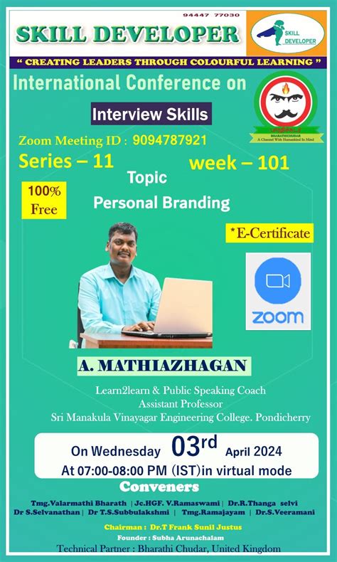 Mathiazhagan Arumugam On Linkedin Please Join Me In The Session For The Art Of Making Yourself