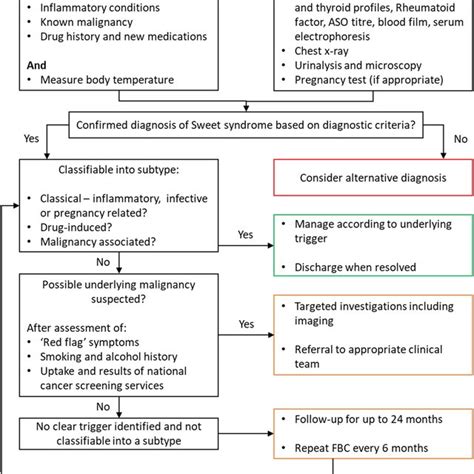 Proposed Flowchart To Investigate Patients With Cutaneous Sweet