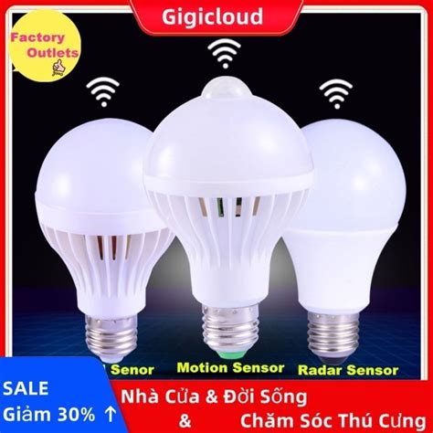 Bóng Đèn Led Thông Minh Cảm Biến Chuyển Động 220V PIR Shopee Việt Nam