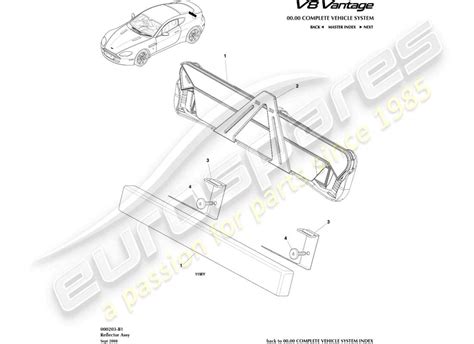 Aston Martin V8 Vantage 2008 Part Diagrams Eurospares